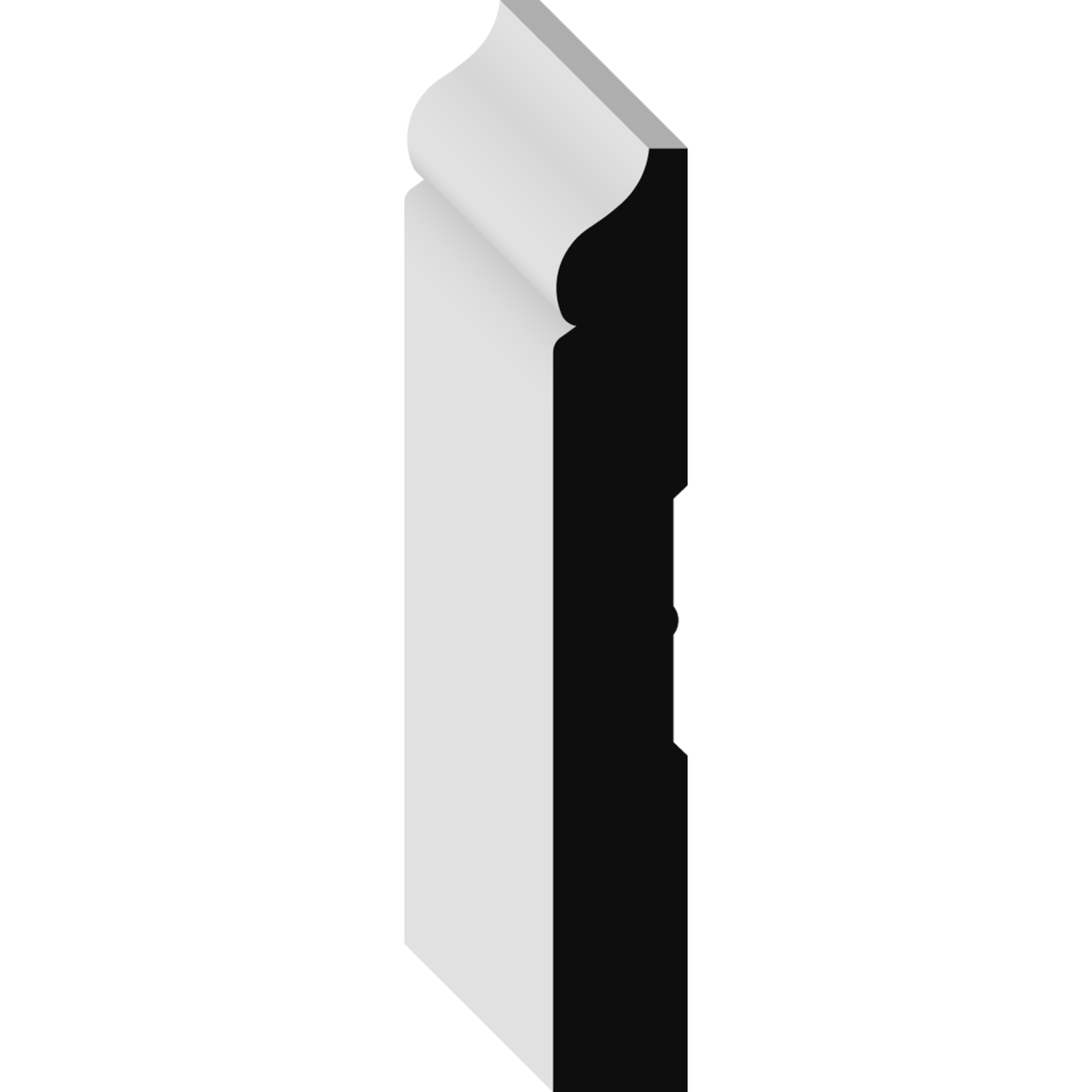9 16 X 3 15 16 X 16 Primed Fingerjoint Pine Baseboard 1382964