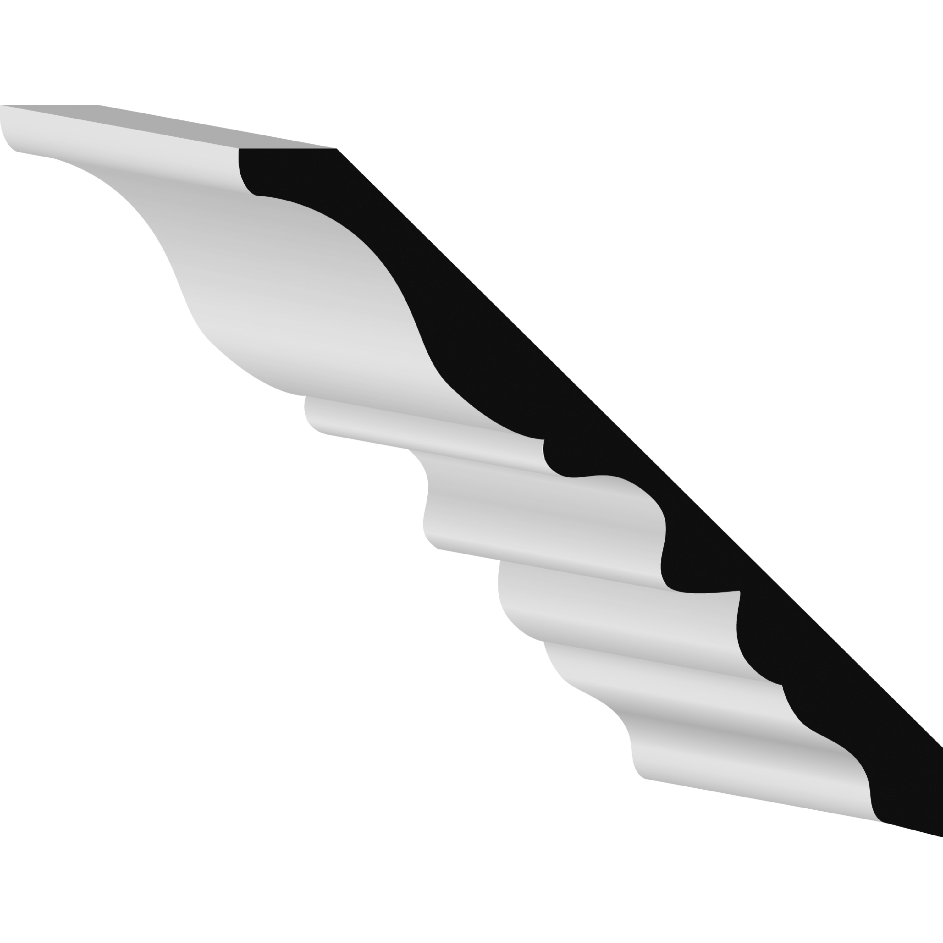 11/16" x 7" x 16' Primed Ultralite MDF Crown - 1394564