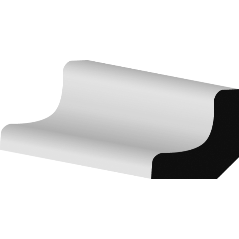 3 4 X 3 4 X 8 White PVC Cove 1448608