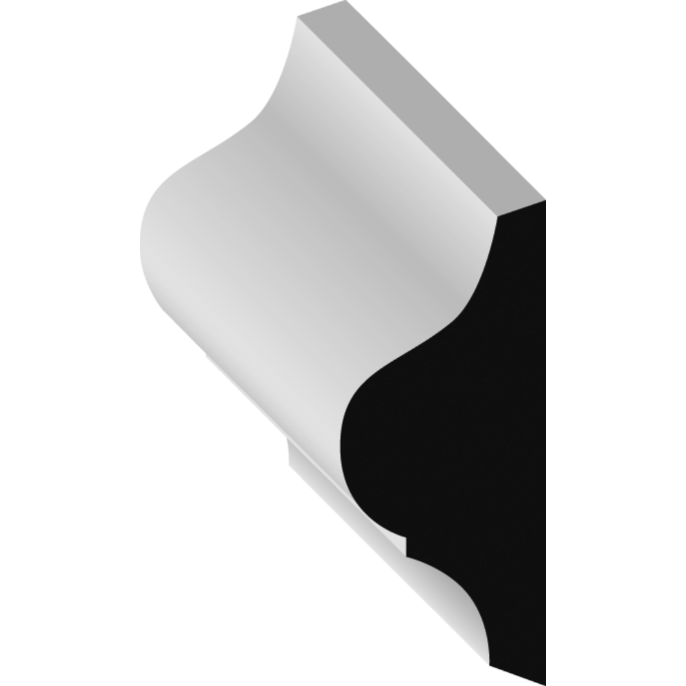 11/16" x 1-5/8" x 16' Primed Fingerjoint Pine Panel Mould - 1521424