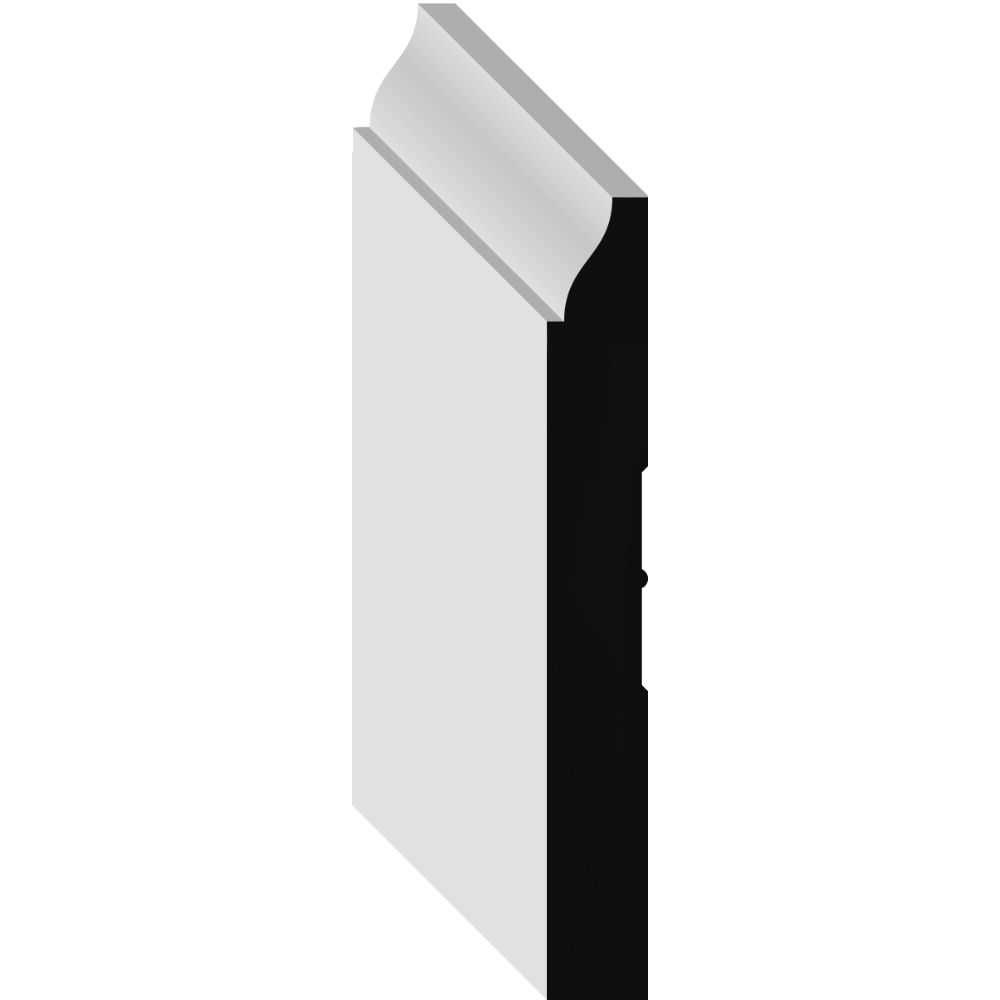 7/16" x 3-1/4" x 12' Natural Hemlock Baseboard - 1556172