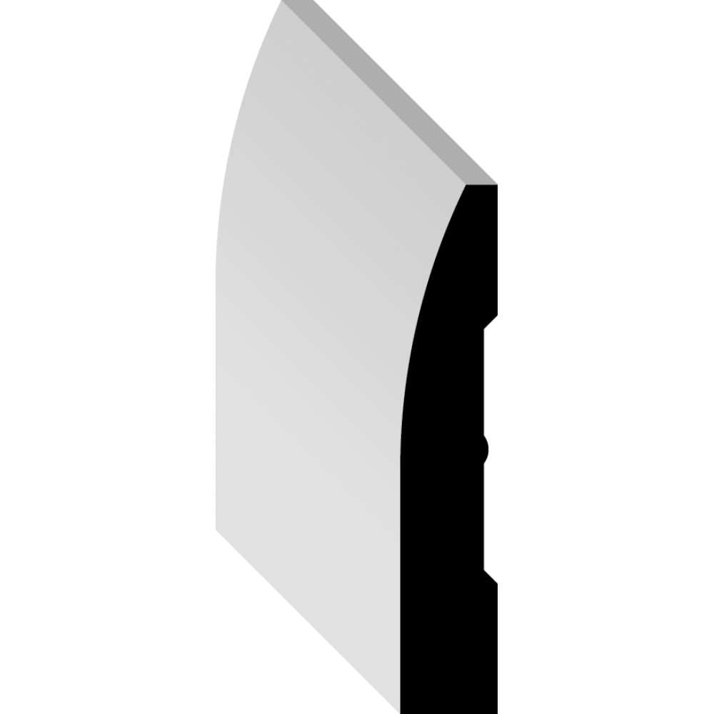 7/16" x 2-1/4" x 12' Natural Hemlock Baseboard - 1556003