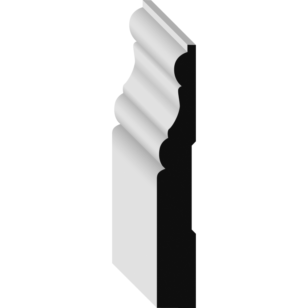 9/16" x 4-1/4" Natural Hemlock Baseboard - 1556144