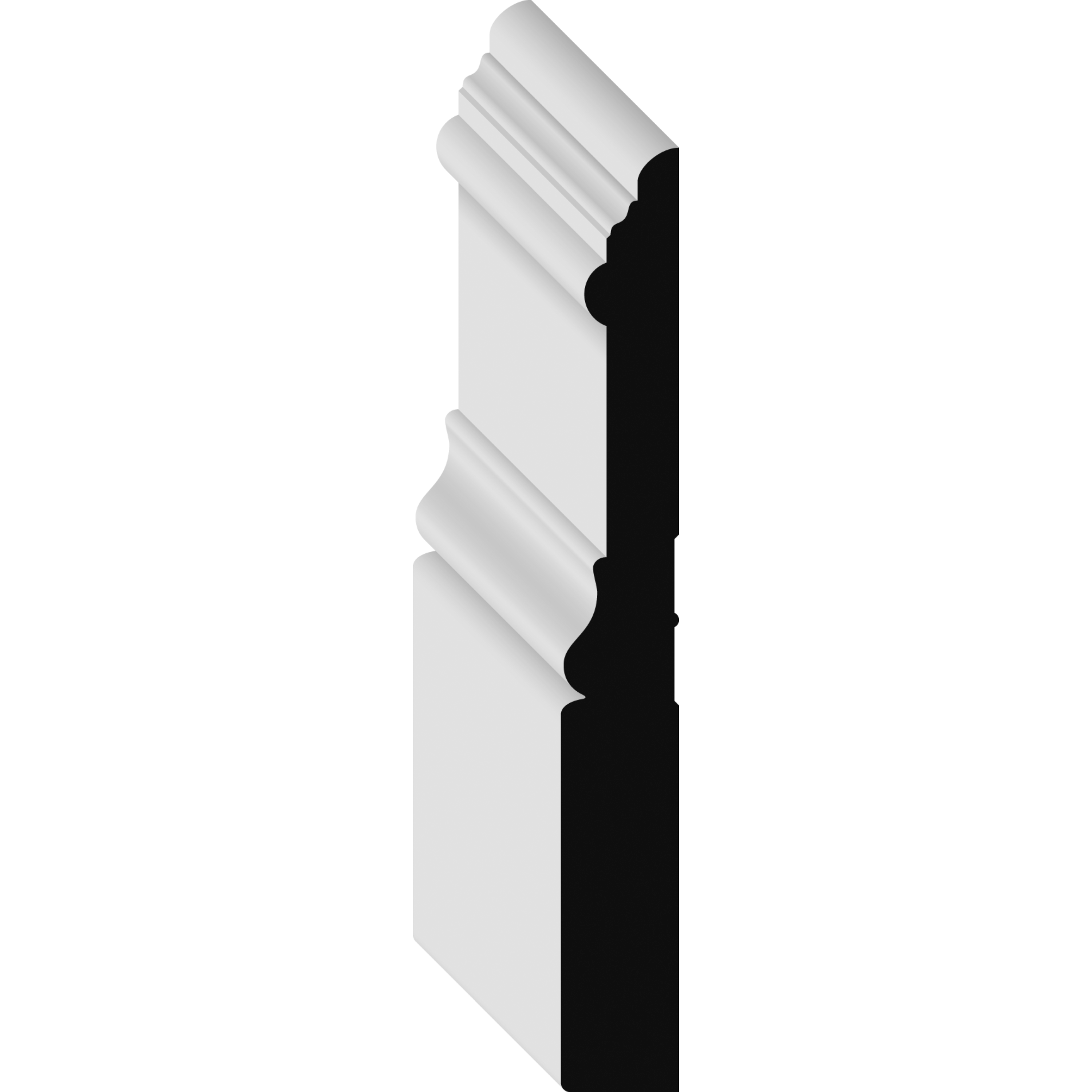 9/16" x 5" Natural Hemlock Baseboard - 1556166