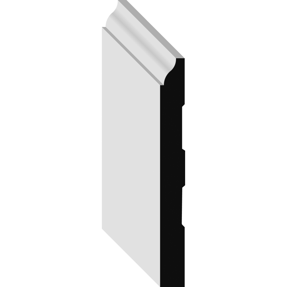 1/2" x 4-1/4" Primed Ultralite MDF Baseboard - 1484952