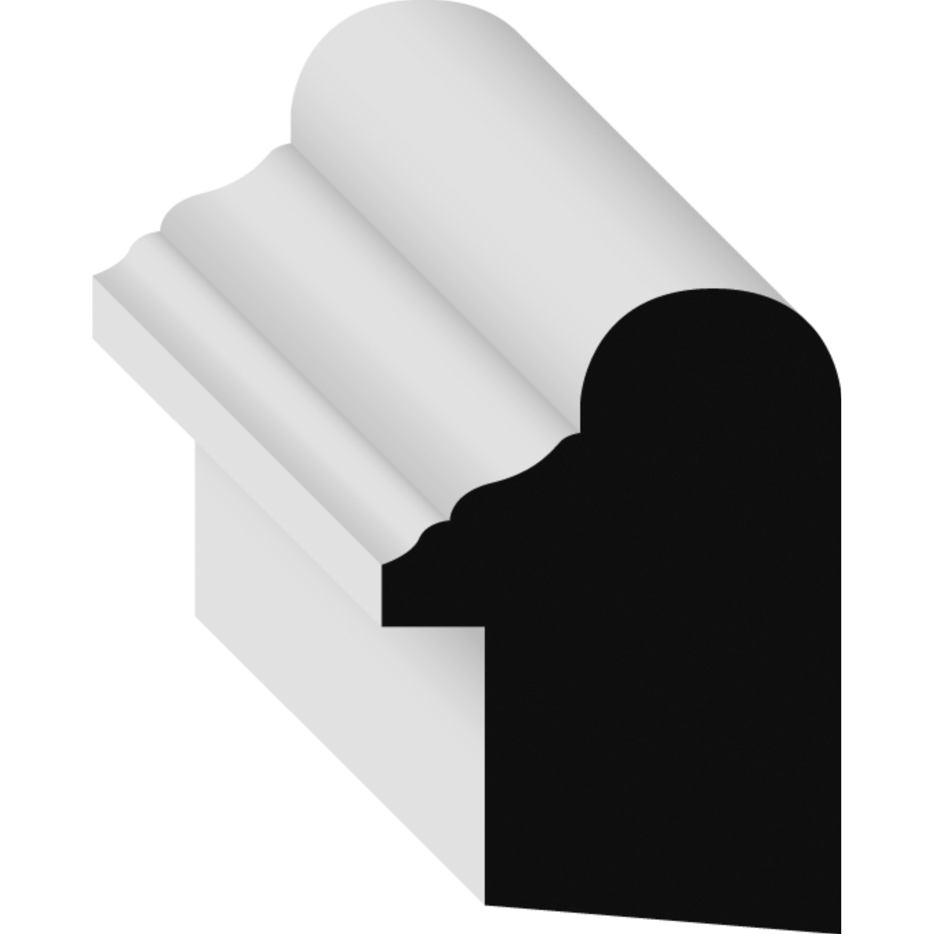 1-1/8" x 1-19/32" x 16' Primed Fingerjoint Pine Back Band - 1477185