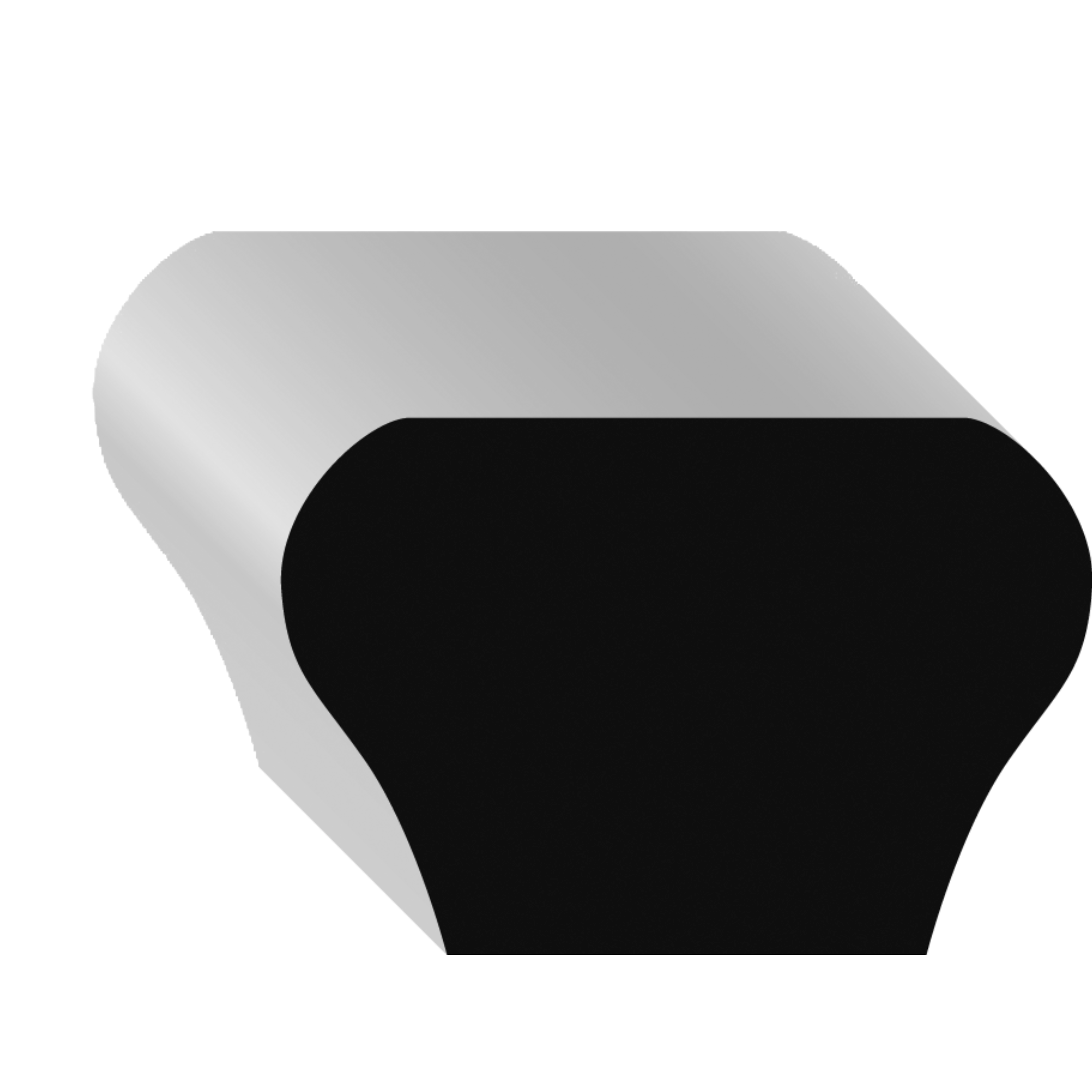 1-1/4" x 2" Natural Hemlock Hand Rail - 1484591