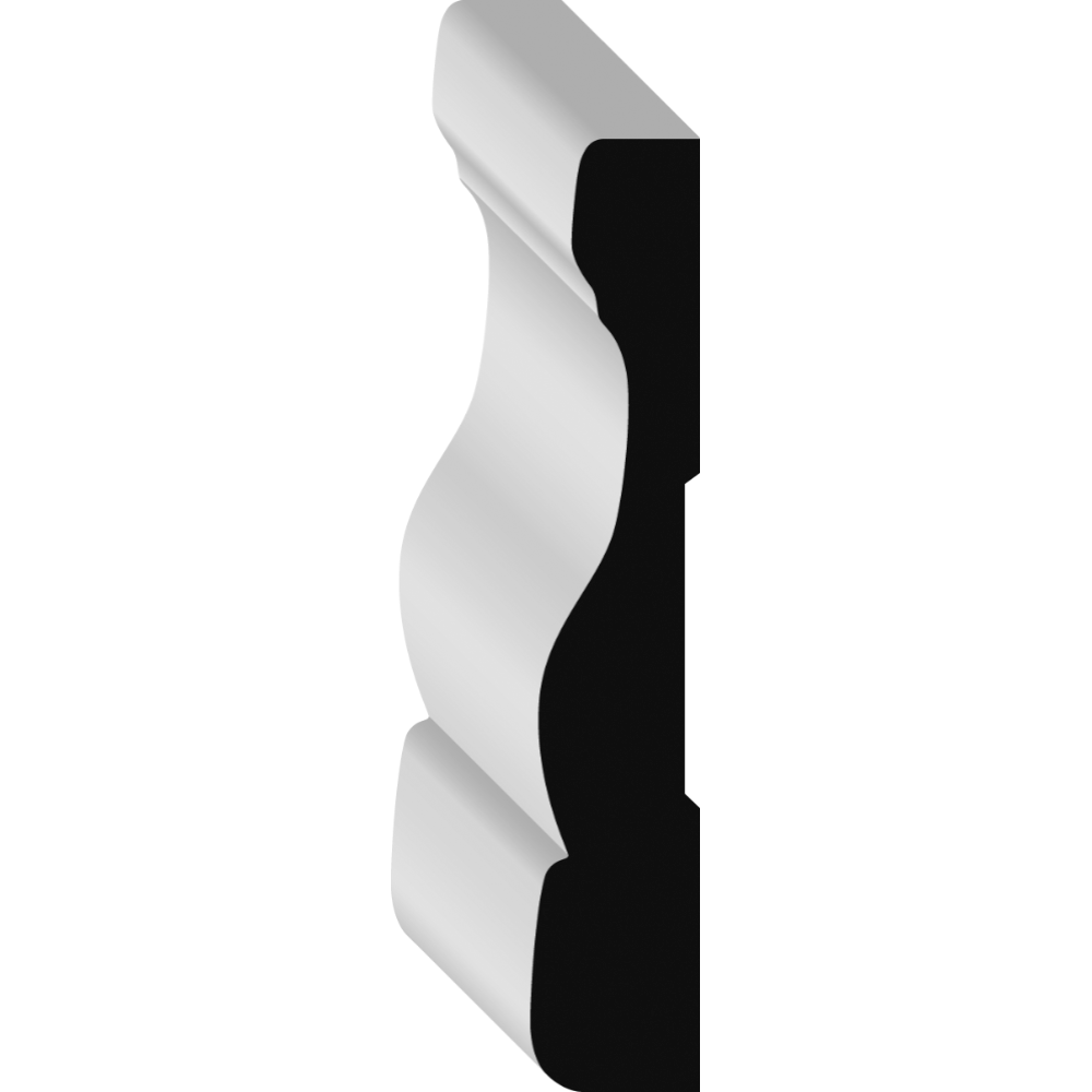 5/8" x 3-7/16" x 102" Natural Fingerjoint Pine Casing - 1577955