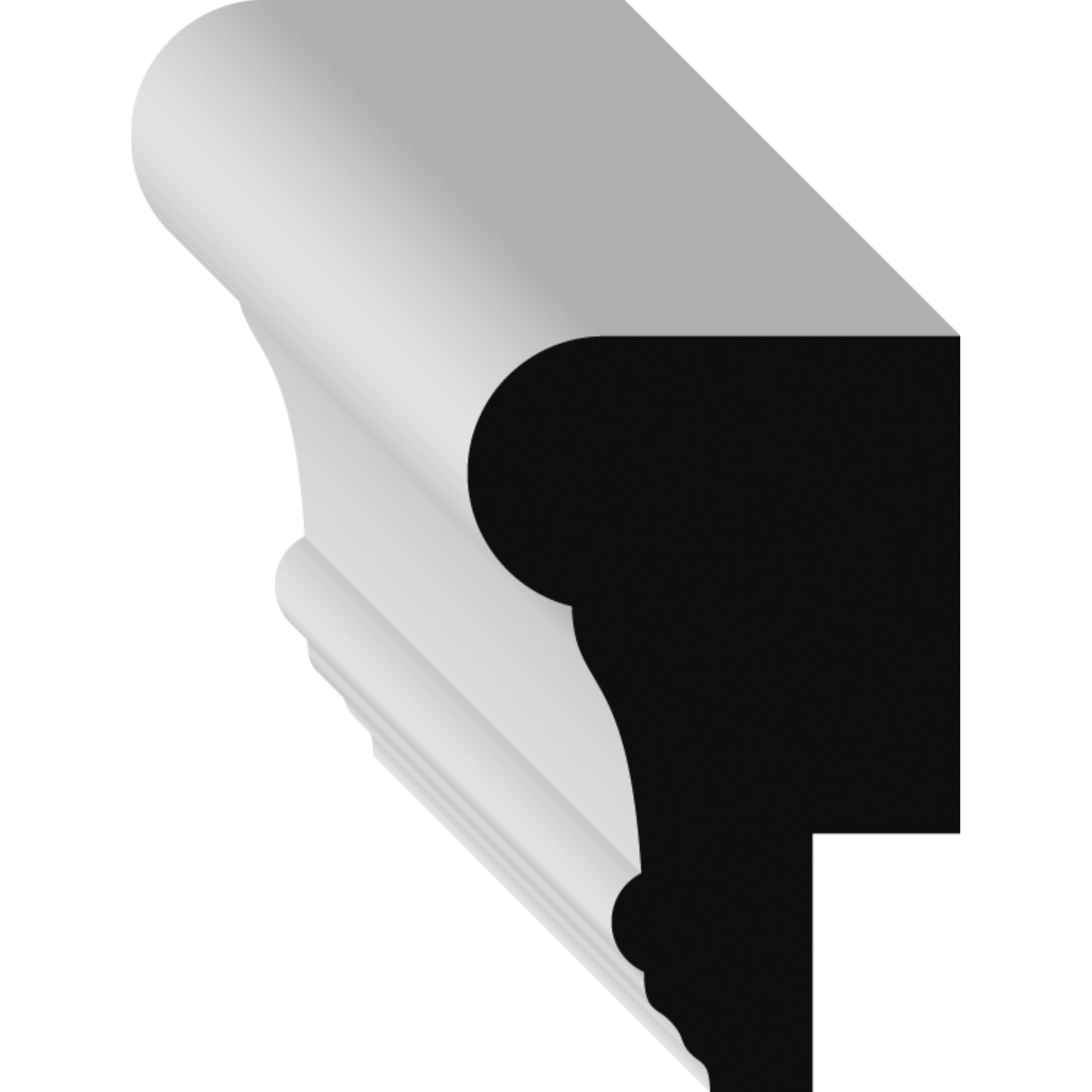 1-1/16" x 1-3/4" x 08' Primed MDF Wainscot/Plycap - 1626091