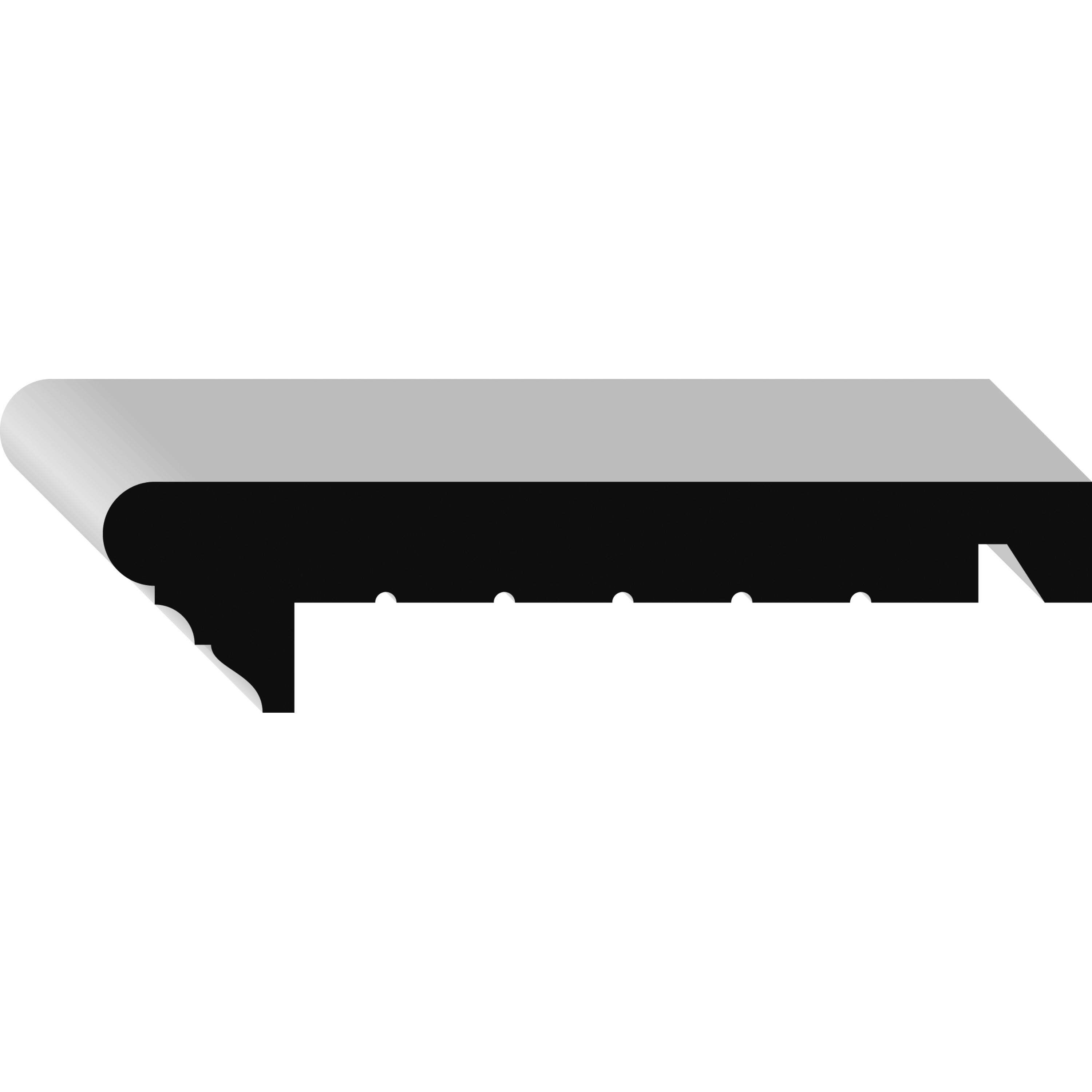 1-3/4" x 7-1/2" x 16' Primed Fingerjoint Pine Rabetted Stool - 1626502