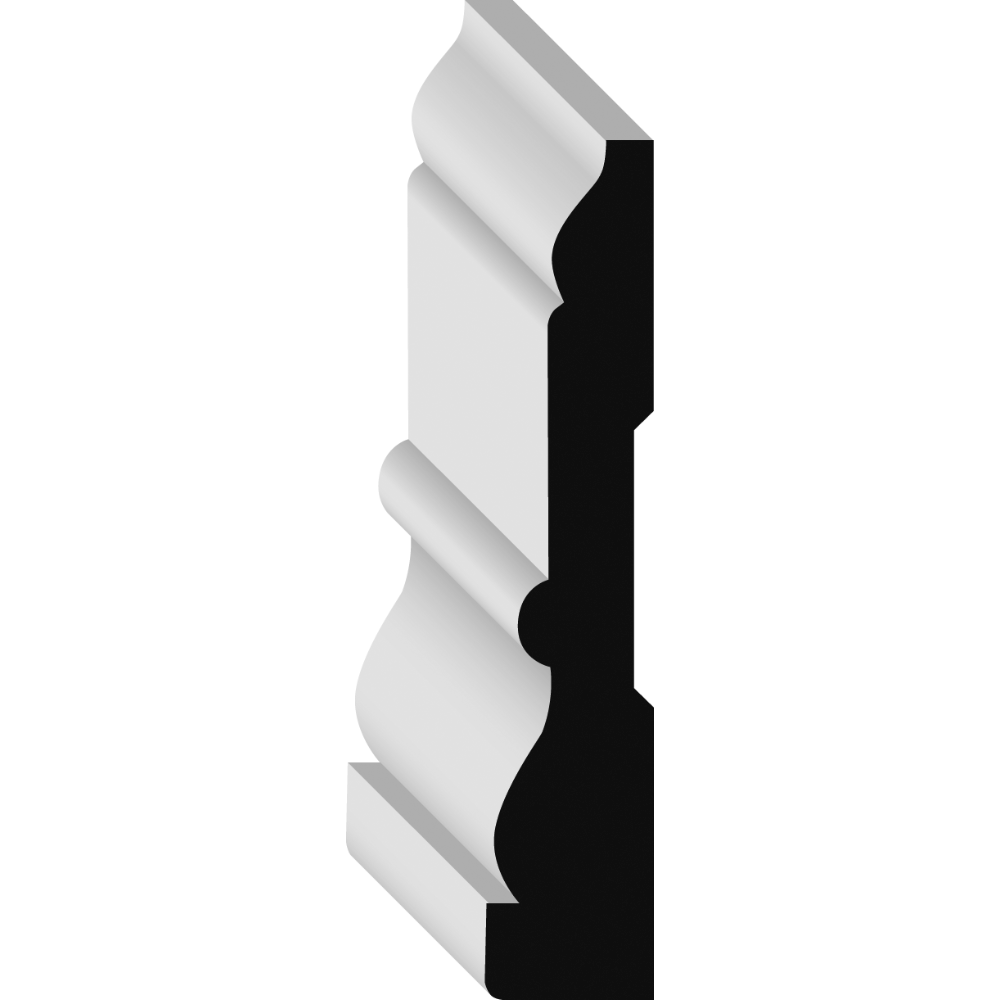 11/16" x 3-1/2" x 17' Primed Ultralite MDF Casing - 1638041